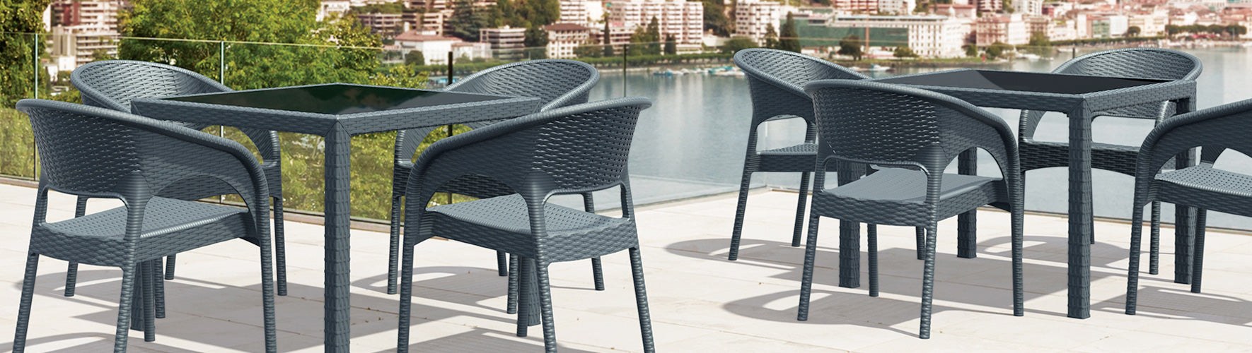 Resin Rattan Tables For Cafes, Restaurants & Outdoor Use